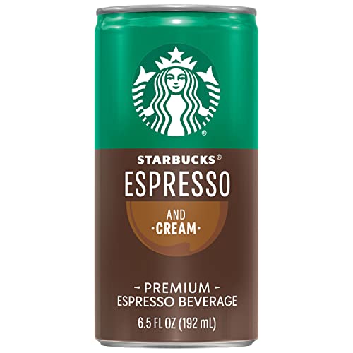 Starbucks Ready to Drink Coffee, Espresso & Cream, 6.5oz Cans (12 Pack) (Packaging May Vary)