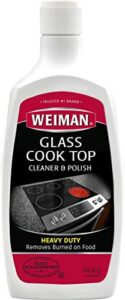 weiman non-abrasive, no scratch induction glass ceramic stove cooktop heavy duty cleaner and polish, 20 ounce