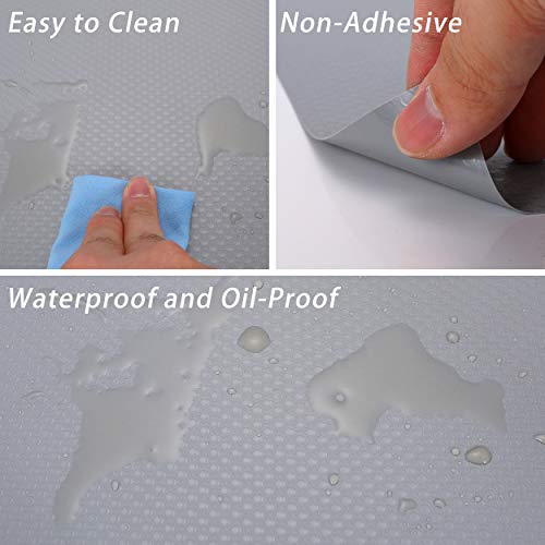 Non-Slip Shelf or Drawer Liner Mats, Cut-to-Size, Non-Adhesive, Non-Toxic, Food Friendly, Waterproof & Easy-to-Clean for Cupboards, Cabinets, Fridges, Drawers or Shelves