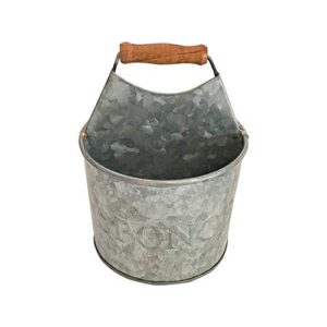 NIRMAN Rustic Galvanized Farmhouse Dish Sponge Holder, Utensil Caddy,Kitchen Countertop Caddy.