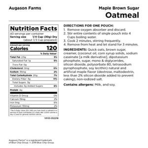 Augason Farms 5-10133 Maple Brown Sugar Oatmeal Super Can Food Storage, 10 Can with 4 Individual Pouches