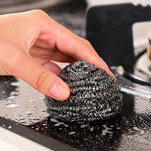 6 Pack Stainless Steel Sponges, Scrubbing Scouring Pad, Steel Wool Scrubber for Kitchens, Bathroom and More