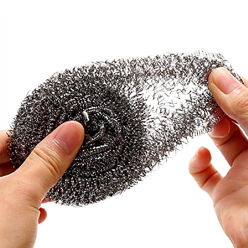 6 Pack Stainless Steel Sponges, Scrubbing Scouring Pad, Steel Wool Scrubber for Kitchens, Bathroom and More