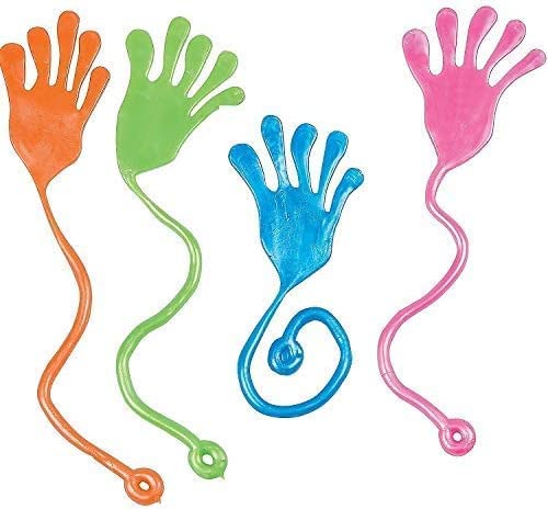 Tuko 20PCS Sticky Hands, Sticky Finger, Kids' Party Favor Sets， Fun Toys, Party Favors, Wacky Fun Stretchy Glitter Sticky Hands, Party Favors, Birthday Parties, Toys for Sensory Kids,20PCS