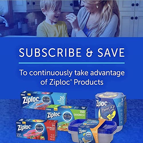 Ziploc Gallon Food Storage Bags, Grip 'n Seal Technology for Easier Grip, Open, and Close, 75 Count, Pack of 2 (150 Total Bags)