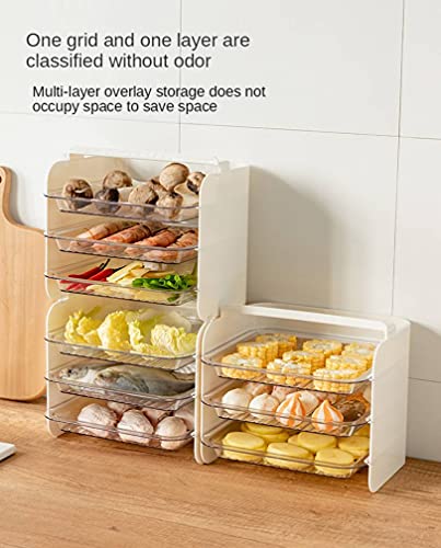 Removable Drawer Type Multi-layer Food Rack, Kitchen Drawer Type Cutlery Tray, Multi-layer Hot Pot Barbecue Tray, Stacked Multi-layer Cutlery Rack (Regular model-white-2 pcs)