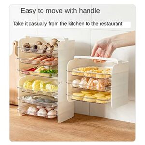 Removable Drawer Type Multi-layer Food Rack, Kitchen Drawer Type Cutlery Tray, Multi-layer Hot Pot Barbecue Tray, Stacked Multi-layer Cutlery Rack (Regular model-white-2 pcs)