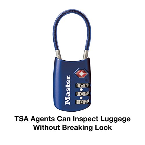 Master Lock TSA Set Your Own Combination Luggage Lock, TSA Approved Lock for Backpacks, Bags and Luggage, Colors May Vary, 4688D