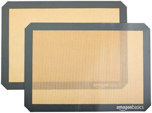 amazon basics silicone, non-stick, food safe baking mat – pack of 2