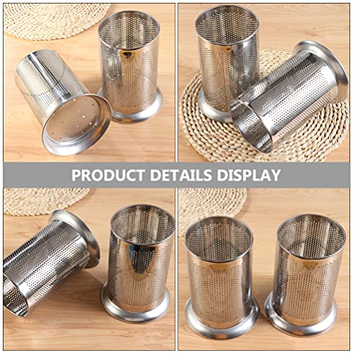 Cabilock 2pcs Kitchen Utensil Chopsticks Straw Holder Stainless Steel Silverware Holder Countertop Utensil Holder for Kitchen Home Office Pen Holder Organizer