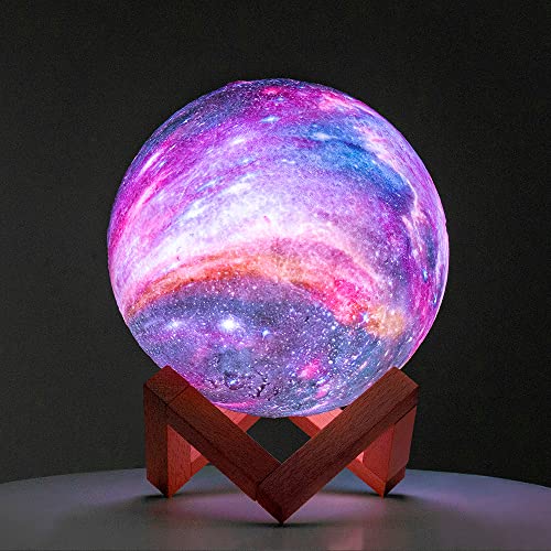 BRIGHTWORLD Moon Lamp Galaxy Lamp 5.9 inch 16 Colors LED 3D Moon Light, Remote & Touch Control Lava Lamp Moon Night Light Gifts for Girls Boys Kids Women Birthday