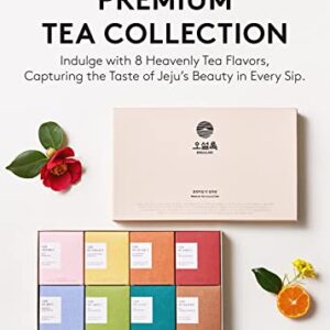 OSULLOC Premium Tea Collection Gift Set, Premium Organic Pure & Blended Tea from Jeju, Tea Bag Series 40 count, 8 flavors x 5 EA