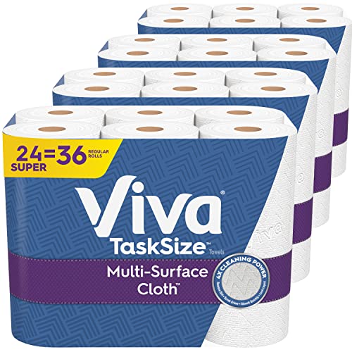 Viva Multi-Surface Cloth Paper Towels, Task Size - 24 Super Rolls (81 Sheets per Roll)