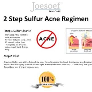 JOESOEF SKIN CARE Sulfur Soap for Acne Pharmaceutical Grade Dermatologists Approved for Acne Rosacea 100G