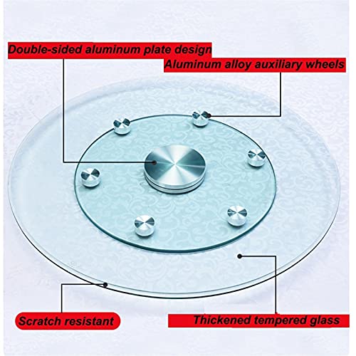 Lazy Susan - Clear Spinning Kitchen Turntable 24in 32in 36in Round Turntable Aluminum Alloy Dining Table Serving Tray, Heavy Duty 360° Home Hotel Countertop Rotating, No noise (Size : 90cm/35.4in)