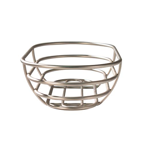 Spectrum Diversified Euro Basket, Classic Kitchen Design for Breads, Roll, Muffin Pastries & Baked Good Storage, Traditional Style Snack & Food Holder for Serving, 7 x 12.5 x 3.5, Satin Nickel