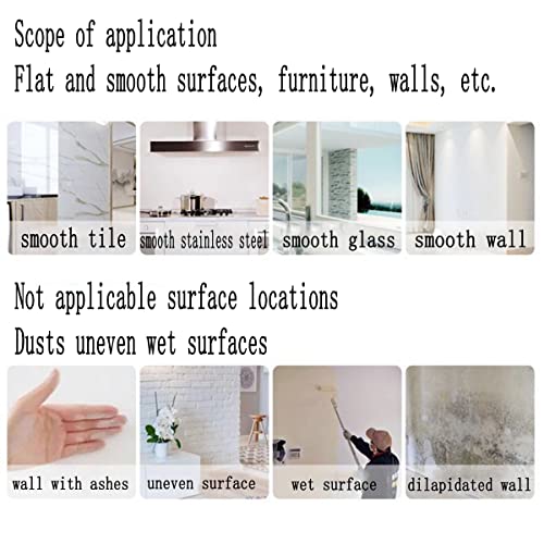 4 Roll Kitchen Sticker Wallpaper, Kitchen Sticker Self Adhesive Kitchen Foil Sticker Oil and Waterproof Cooktop Sticker Suitable for Cabinet countertops and Drawer Liner Shelves. 15.7x118in