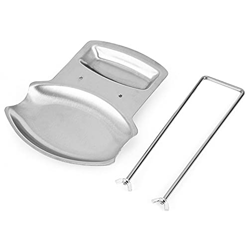 Dingq Stainless Steel Pan Pot Cover Lid Rack Shelf Stand Holder,Lid And Spoon Rest Organizer For Pots Pans Spoons Silver dPh265652