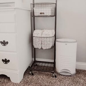 Dekor Classic Hands-Free Diaper Pail | White | Easiest to Use | Just Step – Drop – Done | Doesn’t Absorb Odors | 20 Second Bag Change | Most Economical Refill System