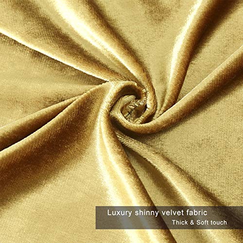 GIGIZAZA Gold Velvet Decorative Throw Pillow Covers,18x18 Pillow Covers for Couch Sofa Bed 2 Pack Soft Cushion Covers