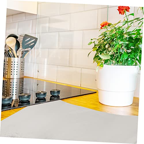 BESTonZON 1 roll Oil Silver Countertop Heat Supplies Cabinet Cover Backsplash Heat-Resistant Shelf Paper Self-Adhesive Tile Protector Adhesive Wall Proof Resistant Drawer