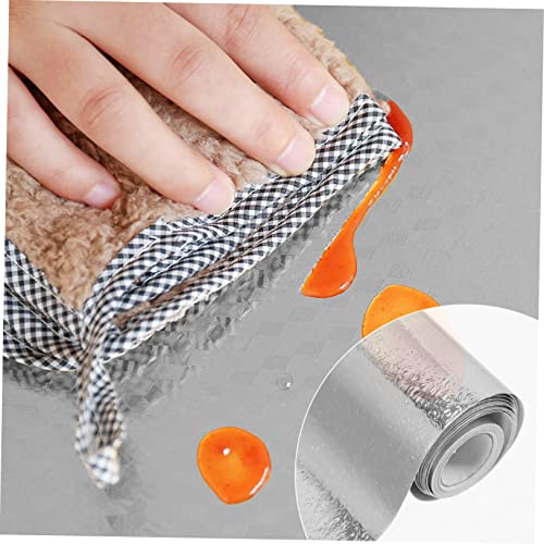 BESTonZON 1 roll Oil Silver Countertop Heat Supplies Cabinet Cover Backsplash Heat-Resistant Shelf Paper Self-Adhesive Tile Protector Adhesive Wall Proof Resistant Drawer