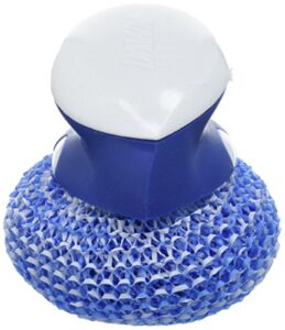 dawn handi scrub and storage dish, 3.4 x 4.2 x3.7 inch, white/blue