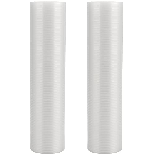 MANCHAP 2 Rolls 12 Inch x 20 FT Clear Shelf Liner, Plastic Shelf Liner, Non-Slip Cabinet Liner Washable Non-Adhesive Drawers Liner for Under Sink, Shelves, Refrigerator, Desks, Ribbed Surface