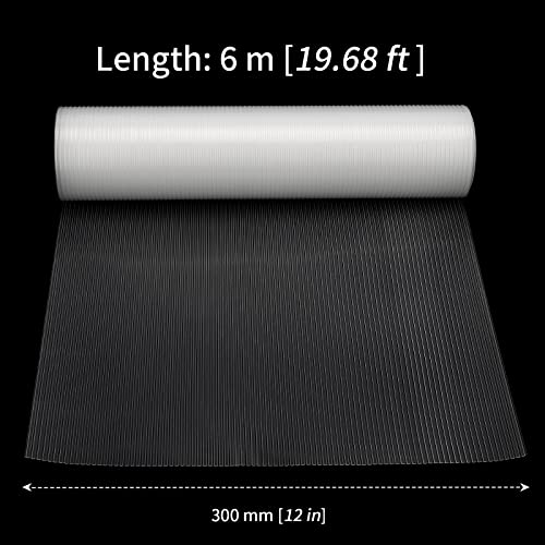 MANCHAP 2 Rolls 12 Inch x 20 FT Clear Shelf Liner, Plastic Shelf Liner, Non-Slip Cabinet Liner Washable Non-Adhesive Drawers Liner for Under Sink, Shelves, Refrigerator, Desks, Ribbed Surface