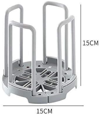 TIST 2Pcs Dish Rack - Retractable Drain Bowl Rack Plastic Removable Cutlery Holder Dish Drainer Rack(White and Gray)