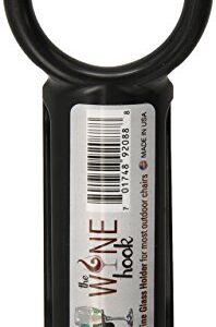 The Wine Hook - Clip-On Glass Holder, Black