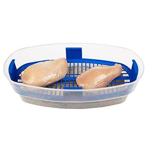 Cook's Choice XL Original Better Breader Batter Bowl- All-in-One Mess Free Breading Station Tray for at Home or On-the-Go - Pour in Seasoning, Add Meat or Vegetables of Choice, & Just Shake