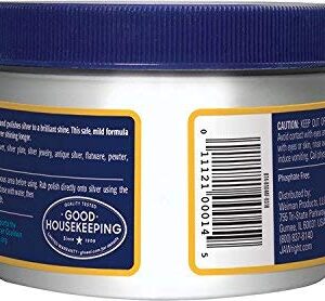 Wright's Silver Cleaner and Polish Cream - 8 Ounce with Polishing Cloth - Ammonia-Free - Gently Clean and Remove Tarnish without Scratching