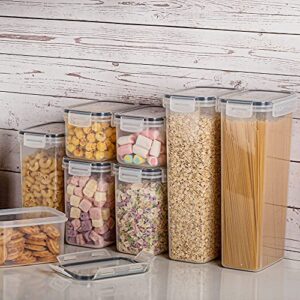 Airtight Food Storage Containers with Lids, Vtopmart 24 pcs Plastic Kitchen and Pantry Organization Canisters for Cereal, Dry Food, Flour and Sugar, BPA Free, Includes 24 Labels