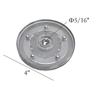 FixtureDisplays® 4" Clear Plastic Spinner Lazy Susan Turntable Organizer for Spice Rack Table Cake Kitchen Pantry Decorating 16971-NF