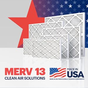 BNX 20x20x1 MERV 13 AC Furnace Air Filter 4 Pack - MADE IN USA - Electrostatic Pleated Air Conditioner HVAC AC Furnace Filters - Removes Pollen, Mold, Bacteria, Smoke