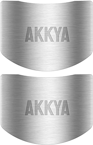 Akkya Finger Guards for Cutting Stainless Steel Finger Protector Kitchen Tool Chef Knife Cutting Finger Guard Knife for Food Chopping Cutting Avoid Hurting 2 Pack