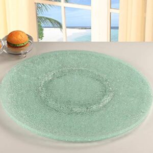 MILAN Ainsley Lazy Susan, 24", Clear Crackled