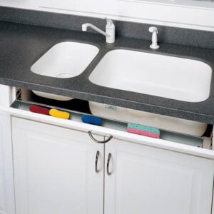 Tip-Out Tray Slim Cut-To-Size with 1 Pair ETH Hinges/End Caps Sink & Base Accessories - 6541-36-11-ETH - 36"W x 1-11/16"D x 3-15/16"H - White