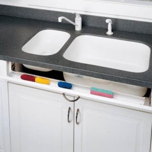 Tip-Out Tray Slim Cut-To-Size with 1 Pair ETH Hinges/End Caps Sink & Base Accessories - 6541-36-11-ETH - 36"W x 1-11/16"D x 3-15/16"H - White