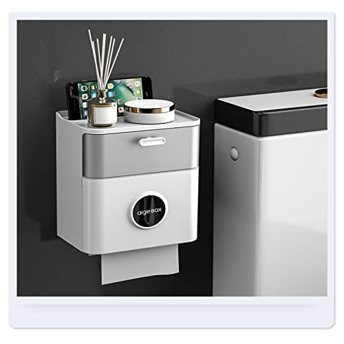 TOUMENY Paper Towel Organizer, Toilet Paper Storage Box, Wet Towel Dispenser, Multifunctional Paper Towel Organizer