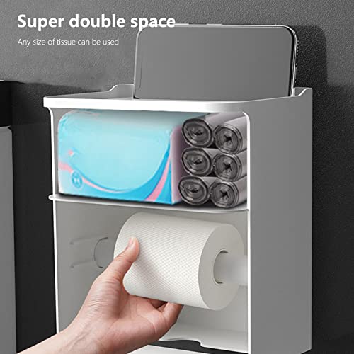 TOUMENY Paper Towel Organizer, Toilet Paper Storage Box, Wet Towel Dispenser, Multifunctional Paper Towel Organizer