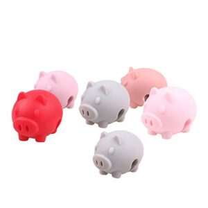 silicone lid lifters spill proof lid lifters kitchen tools lid stand heat resistant holder keep the lid open(6pc-pig)