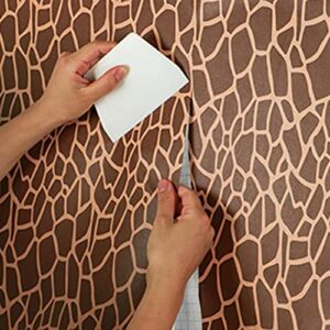 Brown Geometric Peel and Stick Wallpaper Decorative Self Adhesive Geometric Contact Paper Shelf Liner Countertop Cabinets Furniture Vinyl Film Sticker 17.7" x 117"