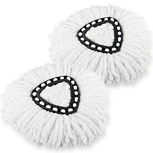 2 Pack Spin Mop Refill Replacement Head Compatible with Ocedar EasyWring Spinning Mop - Microfiber Mop Replace Heads