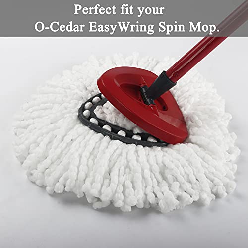 2 Pack Spin Mop Refill Replacement Head Compatible with Ocedar EasyWring Spinning Mop - Microfiber Mop Replace Heads