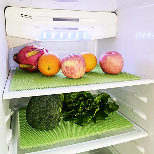 Esme L&H Fruit & Veggie Life Extender Liners for Fridge Refrigerator Drawers, 6 Packs, 3D Air Mesh Breathable and Washable Shelf Liners to Keep Your Produce Fresh Longer & Prevent Spoilage