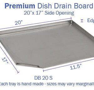 Stainless Steel Dish Drain Board (Side Opening)