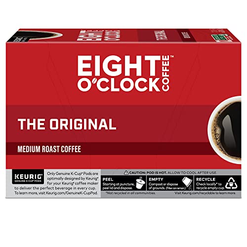 Eight O'Clock Coffee The Original, Single-Serve Keurig K-Cup Pods, Medium Roast Coffee Pods, 72 Count