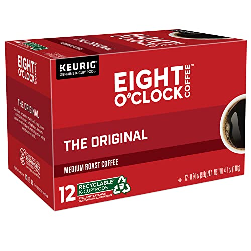 Eight O'Clock Coffee The Original, Single-Serve Keurig K-Cup Pods, Medium Roast Coffee Pods, 72 Count